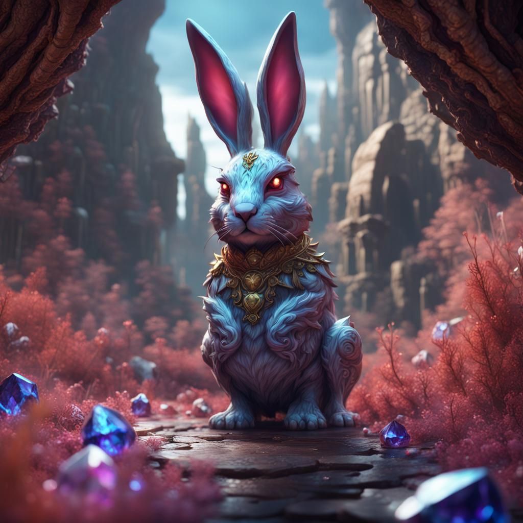 Crystal bunny. - AI Generated Artwork - NightCafe Creator