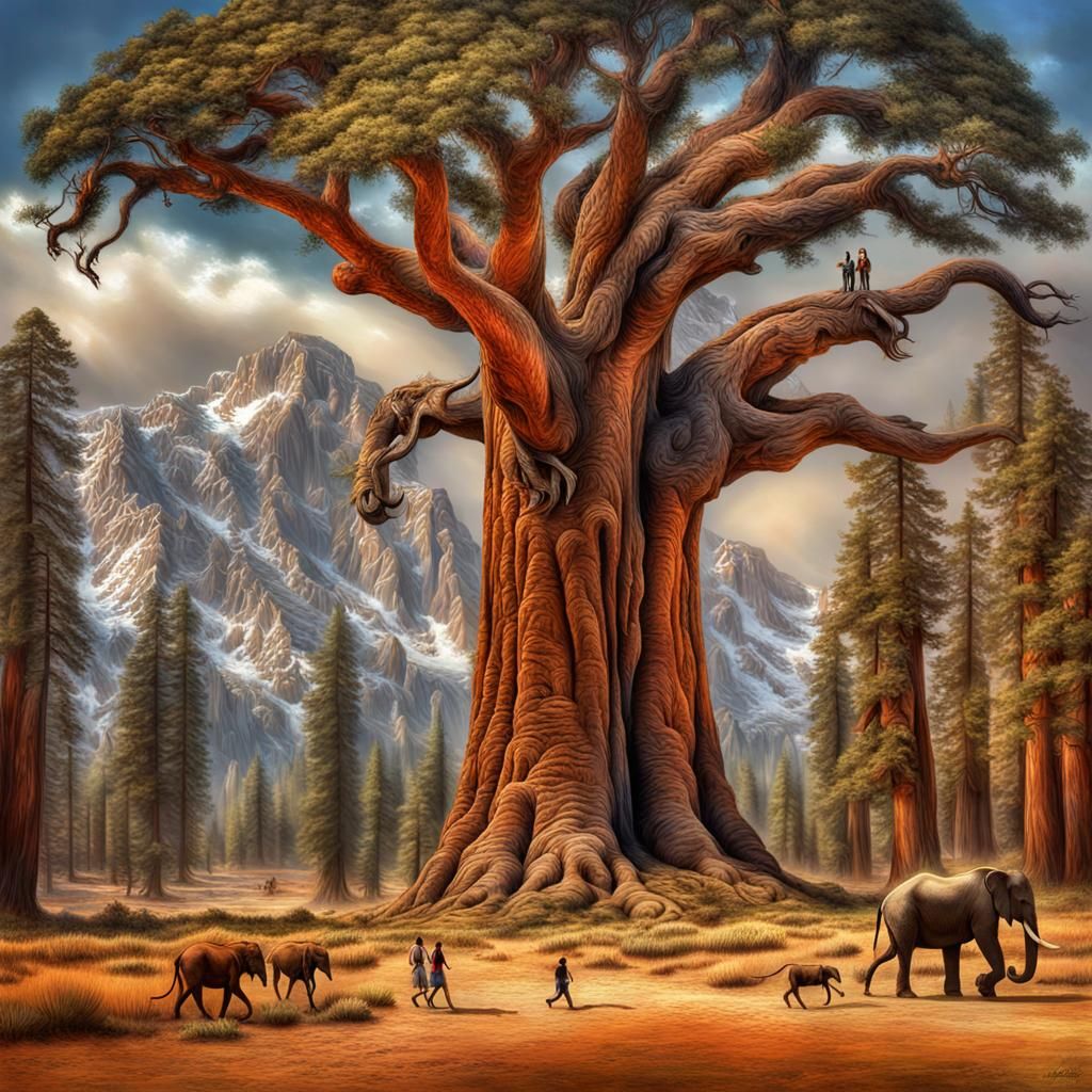 The Big Tree - AI Generated Artwork - NightCafe Creator