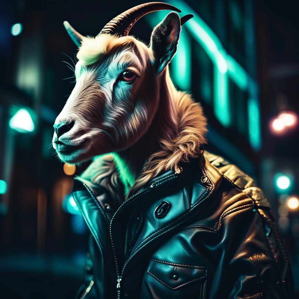 Goat #1623 - Back to goat basics - AI Generated Artwork - NightCafe Creator