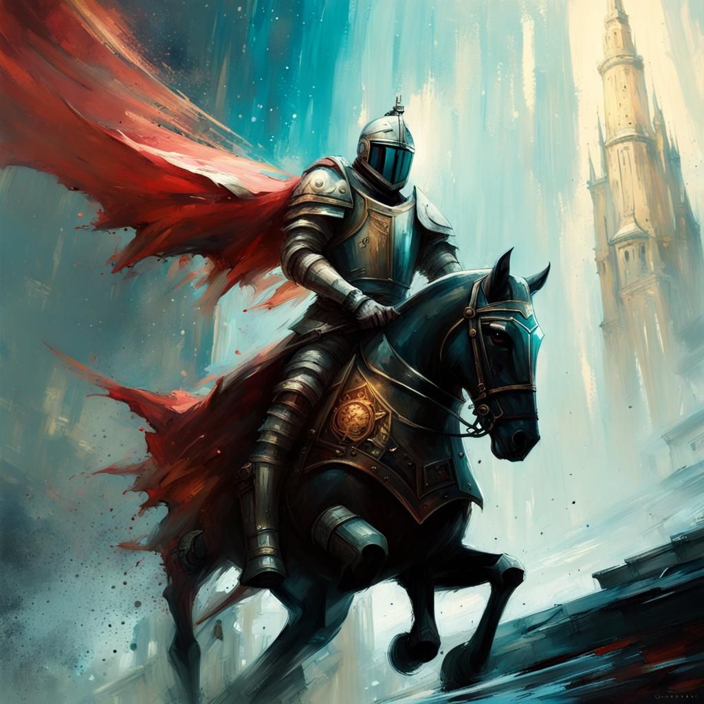 Medieval Knight with Rockets & Machinery II - AI Generated Artwork ...