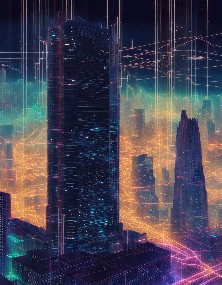Cyberpunk Dataspace - AI Generated Artwork - NightCafe Creator