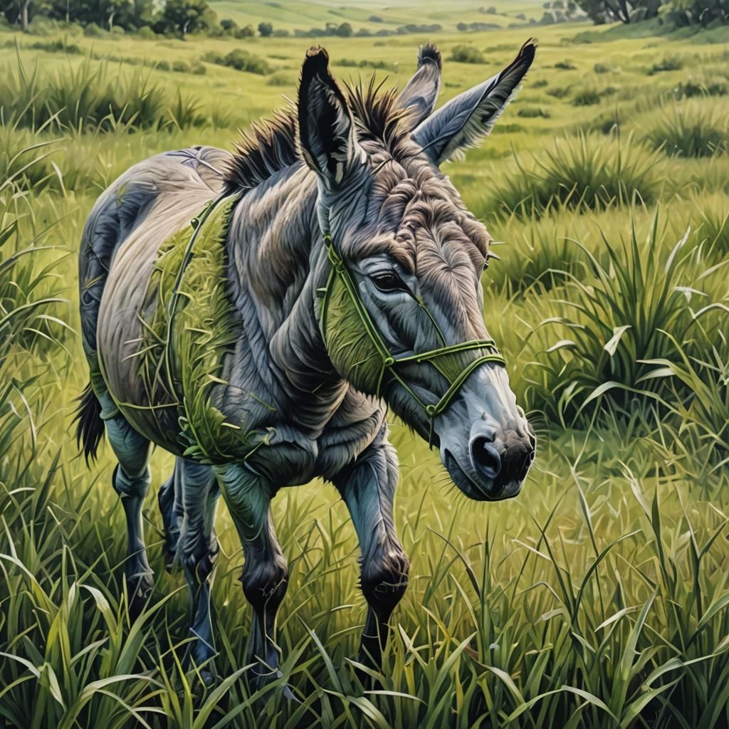 Grass Burro - AI Generated Artwork - NightCafe Creator