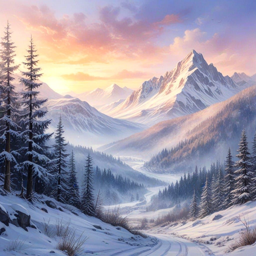 A Soft Looking Winter Landscape - A Soft Looking Winter Land...