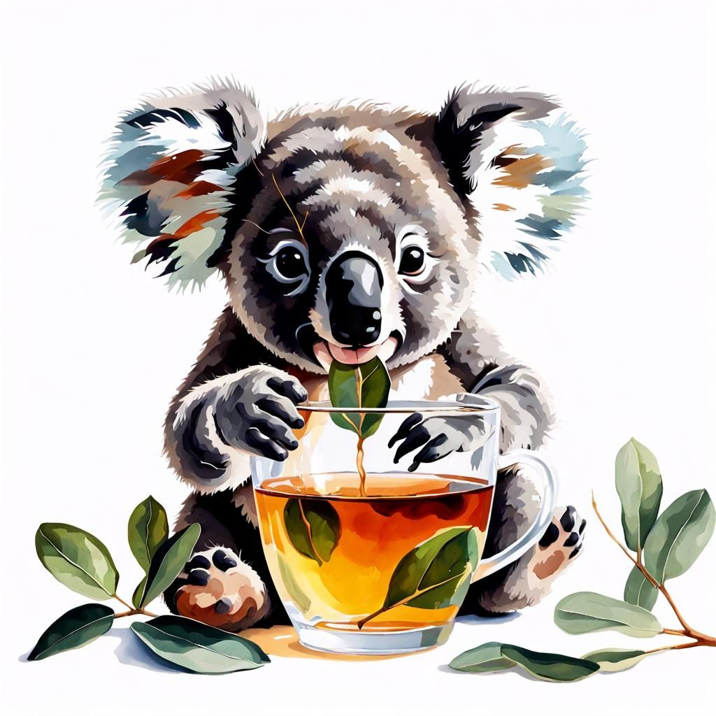 Koala-tea 🐨 ☕ - AI Generated Artwork - NightCafe Creator