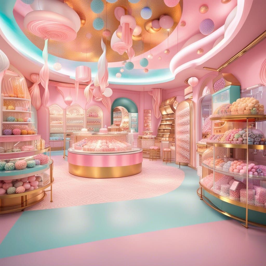 Candy cafe - AI Generated Artwork - NightCafe Creator