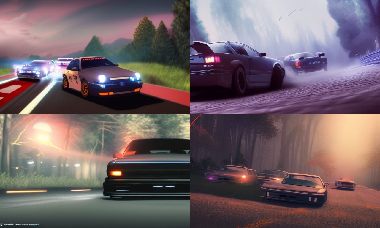 initial D race but during a horror film - AI Generated Artwork ...