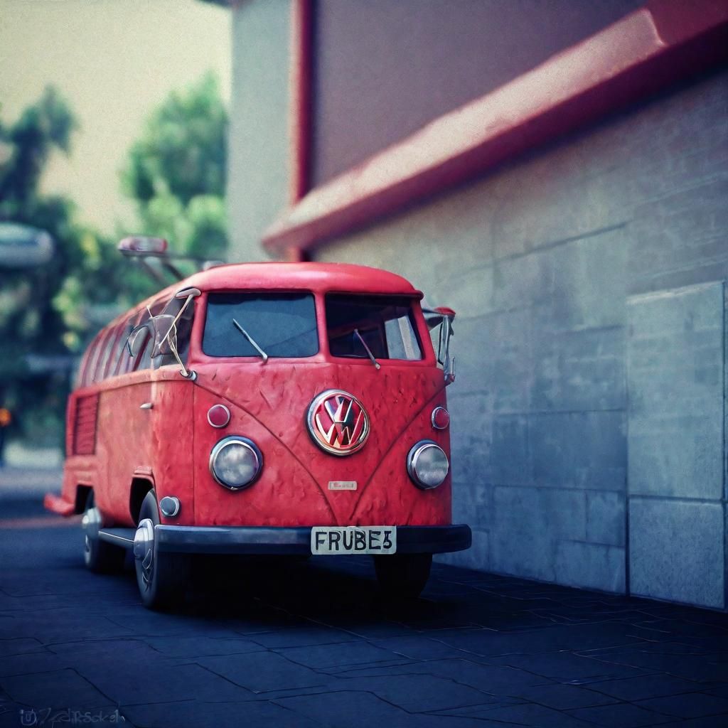 Old VW Firebus Fire Engine - AI Generated Artwork - NightCafe Creator