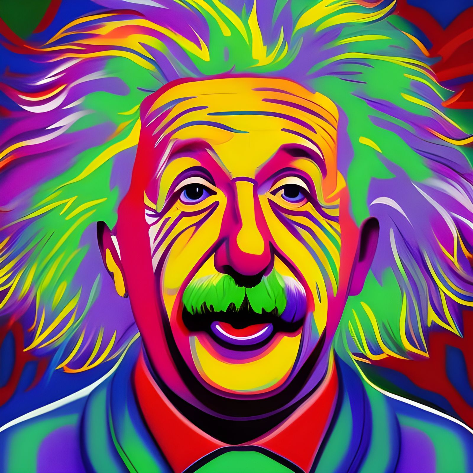 Einstein On Acid - AI Generated Artwork - NightCafe Creator