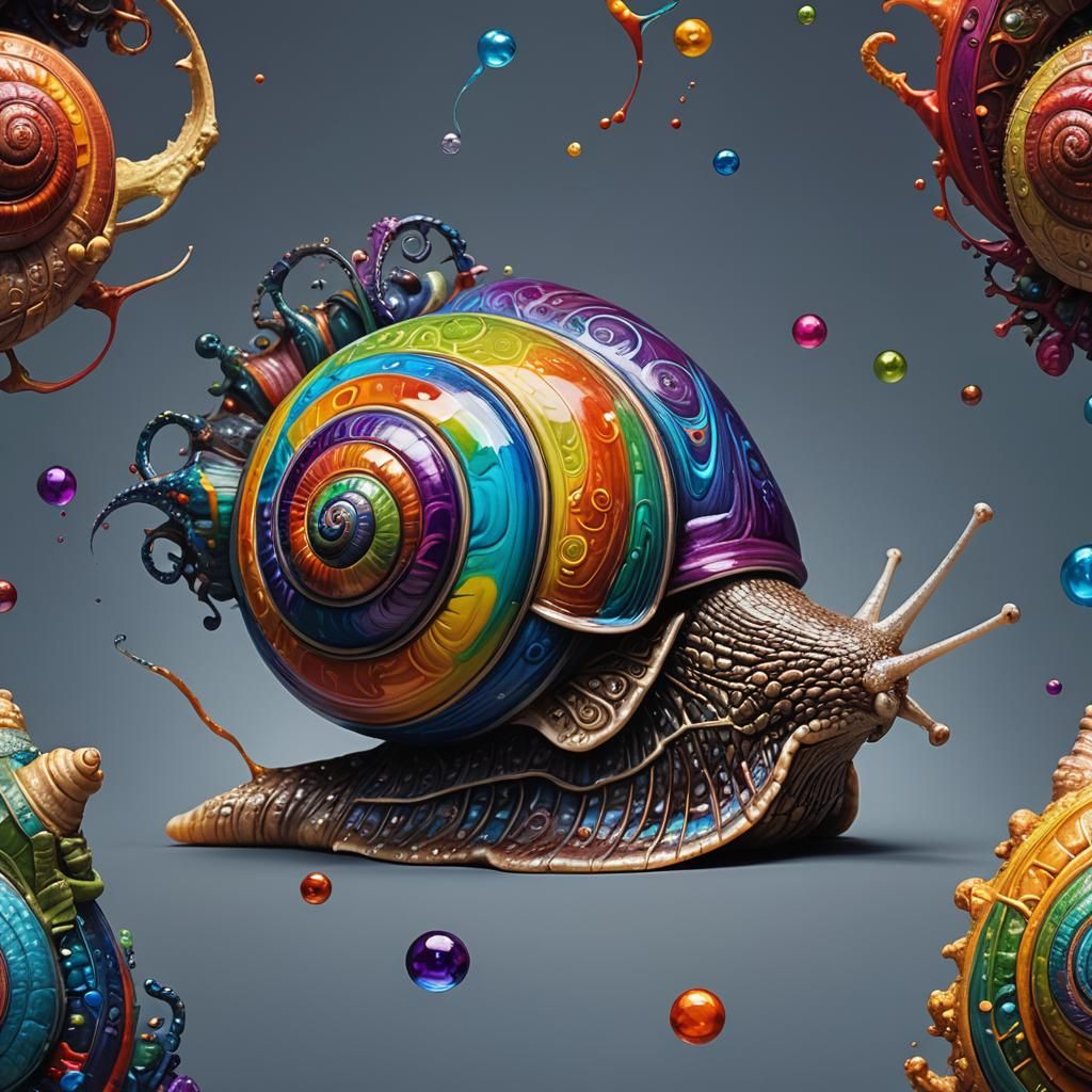 RAINBOW SNAIL - AI Generated Artwork - NightCafe Creator