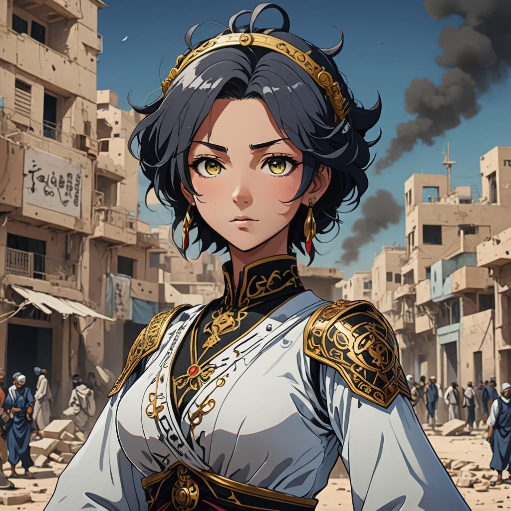 Anime-Inspired Masterpiece of Libya in Stunning Fl... - AI Art