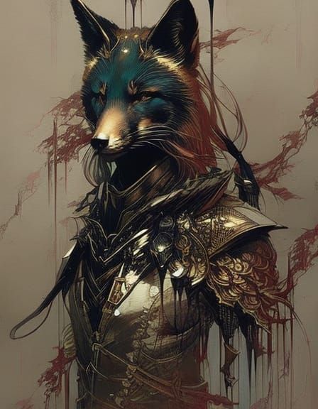 The Undead Fox Assassin - AI Generated Artwork - NightCafe Creator