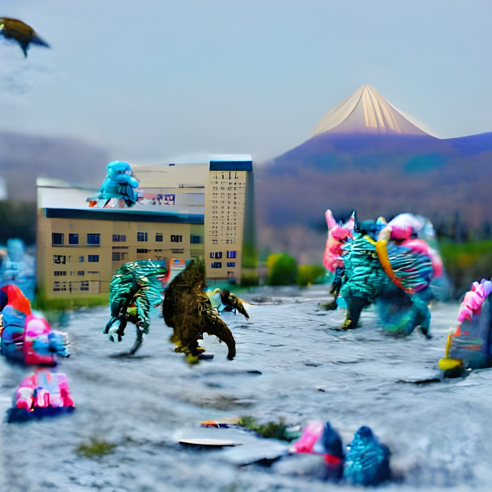 🏗️🦖 CRYPTID KAIJU BATTLE ROYALE - AI Generated Artwork - NightCafe Creator