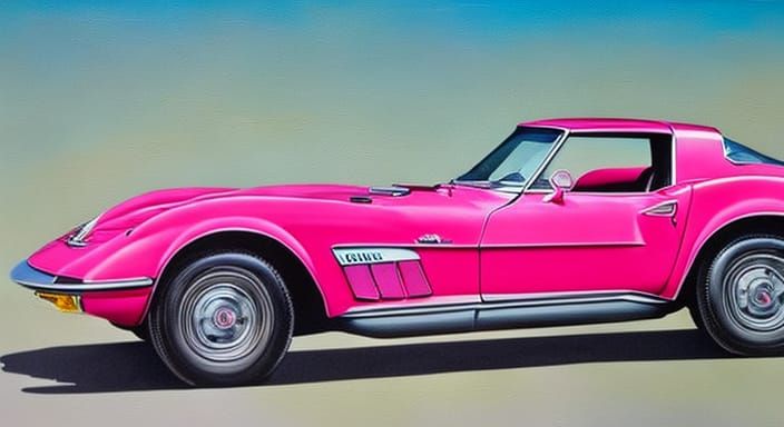 Pink Corvette - AI Generated Artwork - NightCafe Creator
