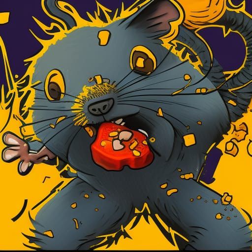 Radioactive rats dancing with cheese 2 - AI Generated Artwork ...