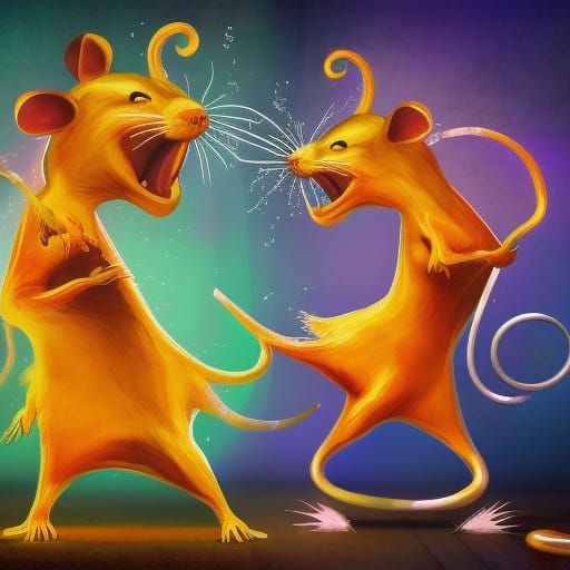 Radioactive rats dancing with cheese 4 - AI Generated Artwork ...