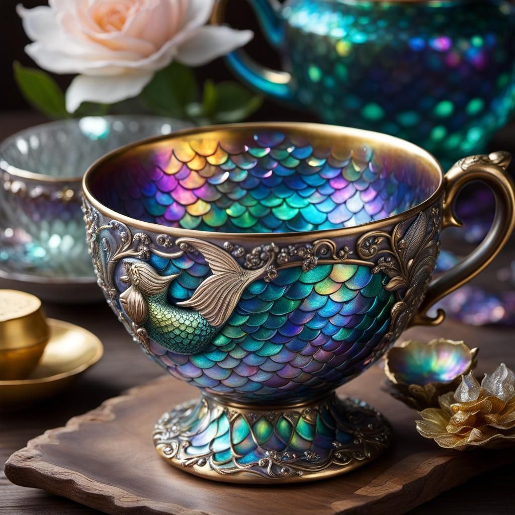 the mermaid teacup - AI Generated Artwork - NightCafe Creator