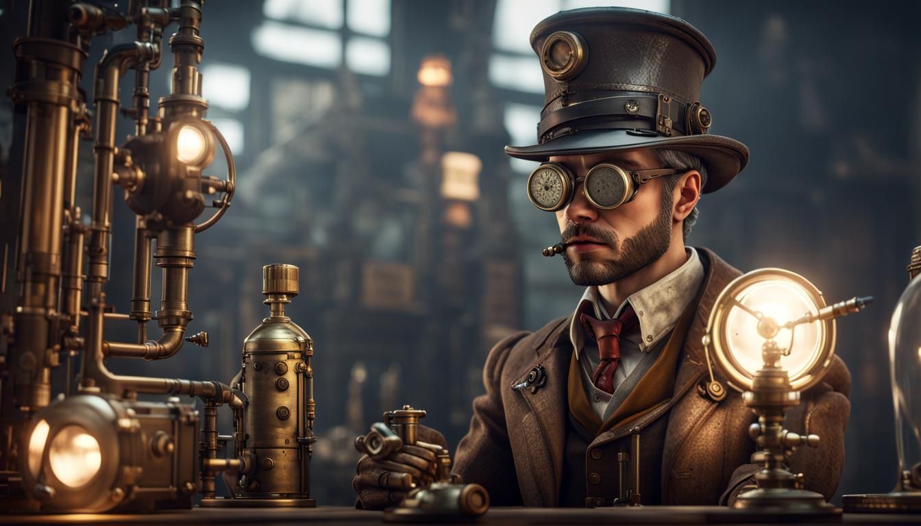 Steampunk detective - AI Generated Artwork - NightCafe Creator