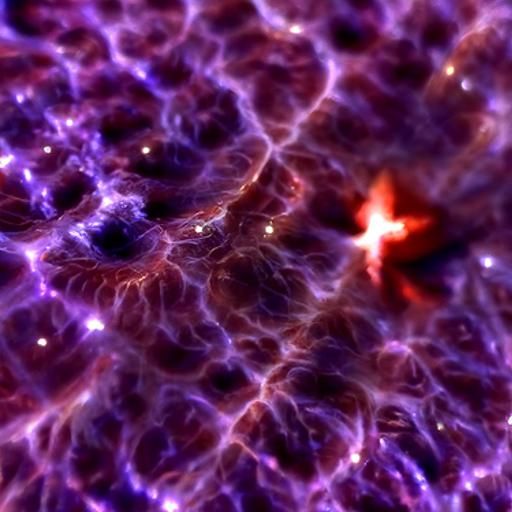 A massive nebula reflected infinitely. Hyperdetailed high definition ...