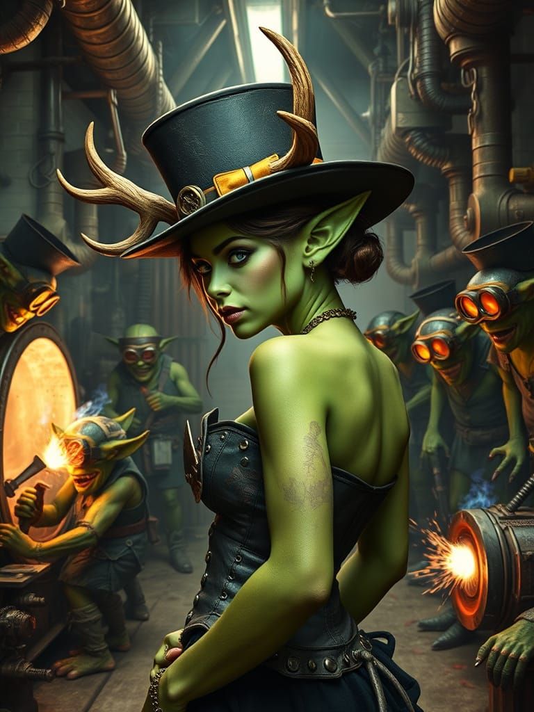 Queen Kobalos (κόβαλος) #5 - Steampunk Goblin Queen Oversees...