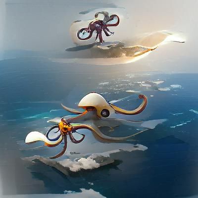 flying octopus concept art - AI Generated Artwork - NightCafe Creator