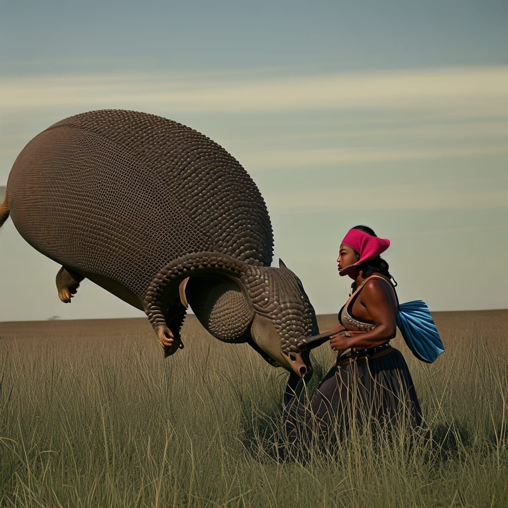 Armadillo battle - AI Generated Artwork - NightCafe Creator
