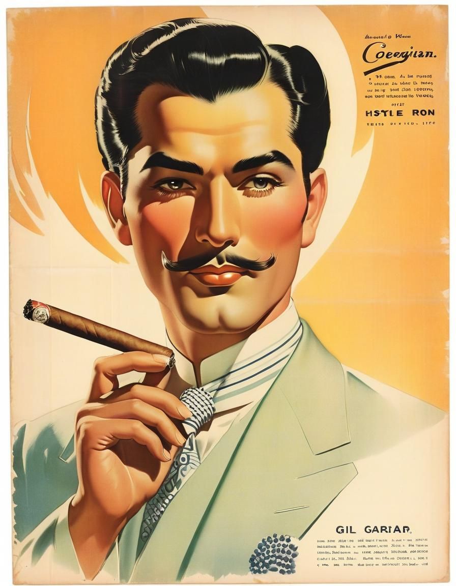Vintage Cigar Ad - AI Generated Artwork - NightCafe Creator