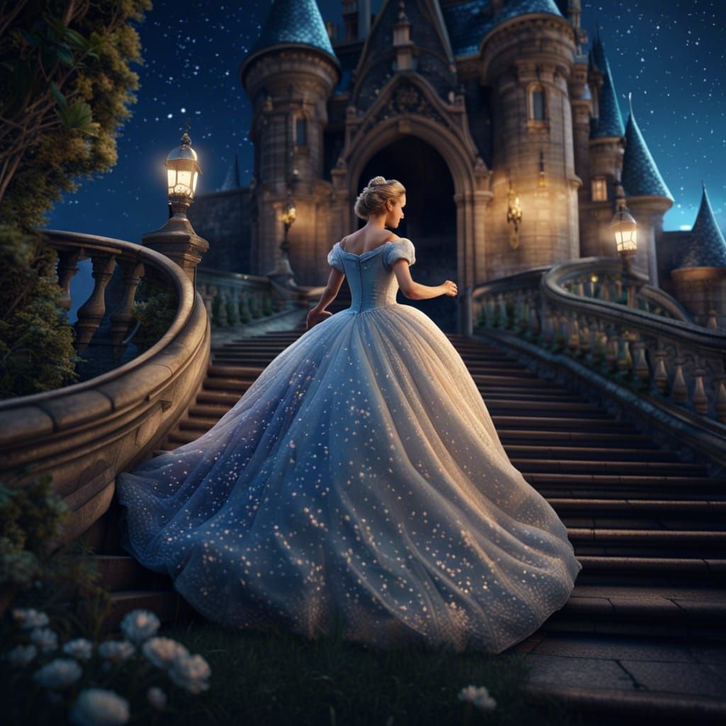 Cinderella arrives at the ball - AI Generated Artwork - NightCafe Creator