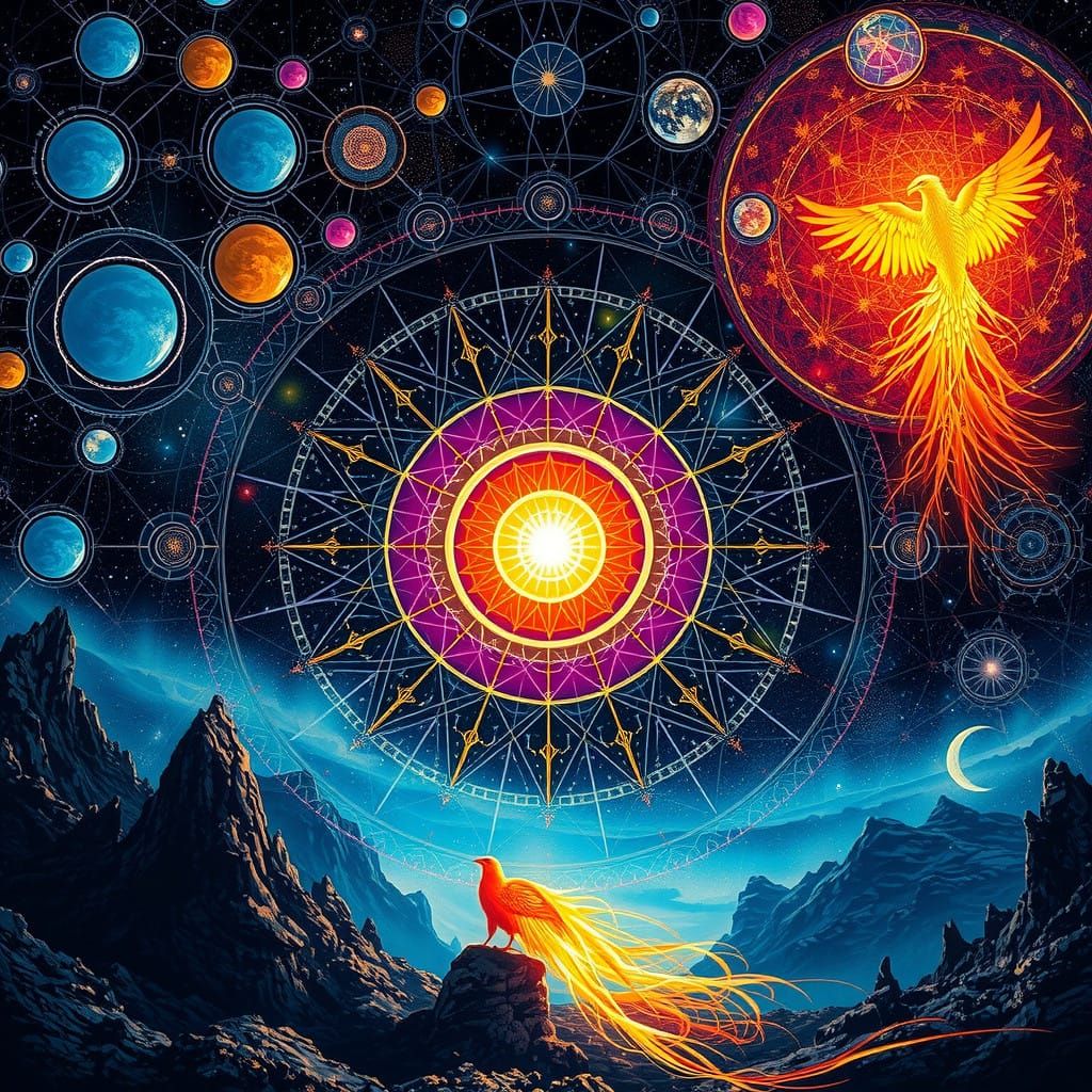 Ethereal Tapestry of Evolution: Infinite Recursion... - AI Art