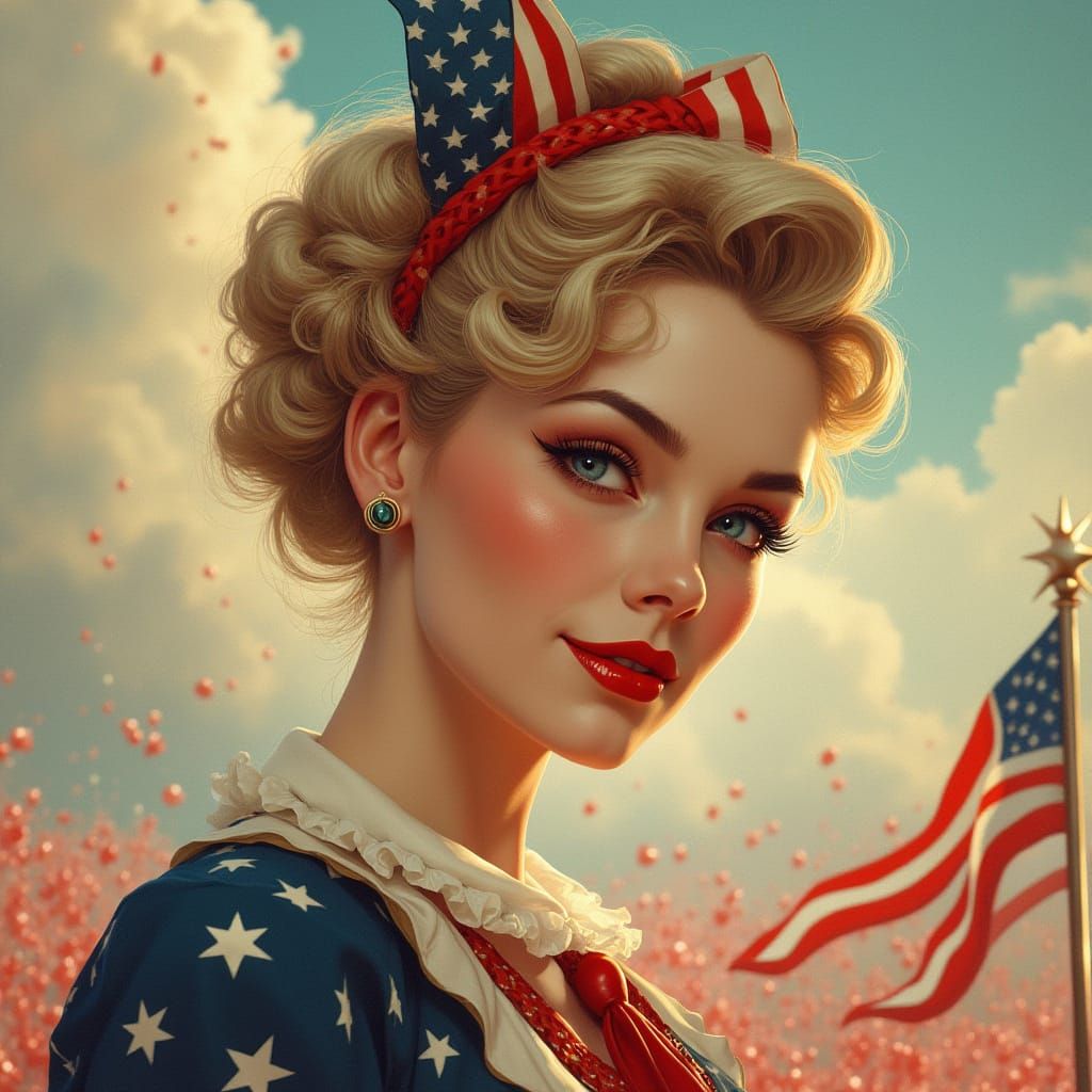 BARBIE BETSY ROSS - Elegant Retro Futuristic Woman in Betsy ...