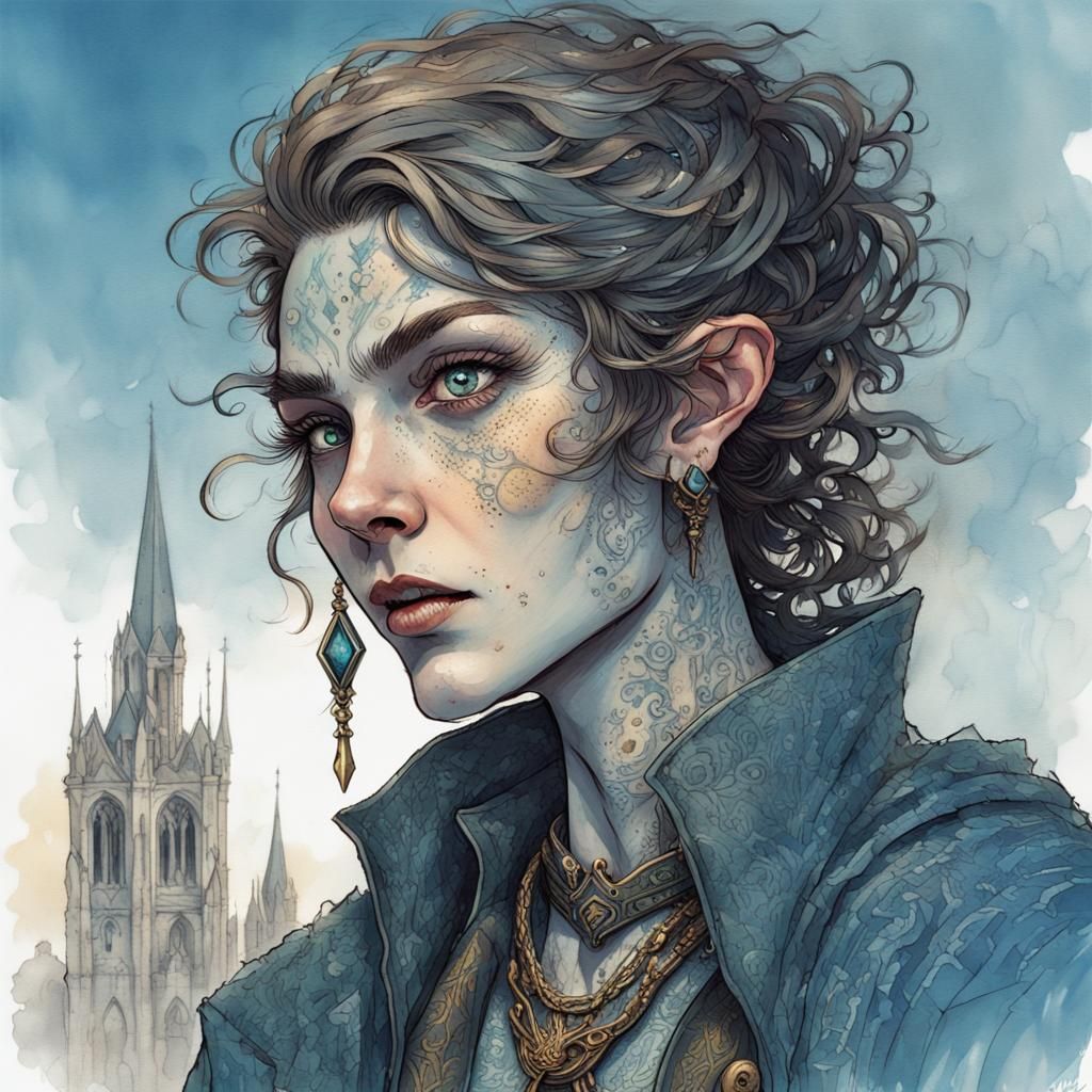 Half-Troll Rogue, non-binary - AI Generated Artwork - NightCafe Creator