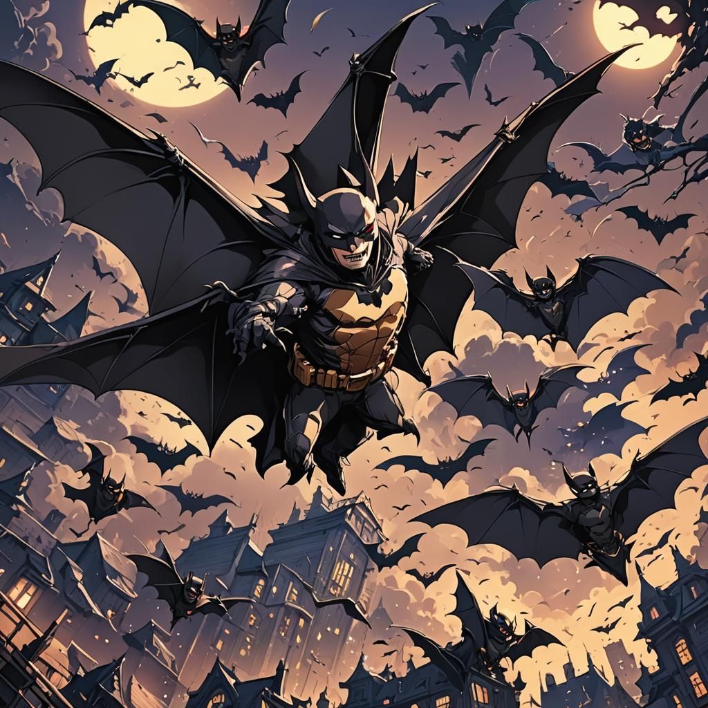Bat-Themed Hero - AI Generated Artwork - NightCafe Creator