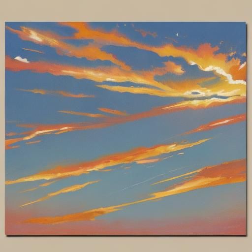 skywriting his way canvas, sun-warmed and stained, - AI Generated ...