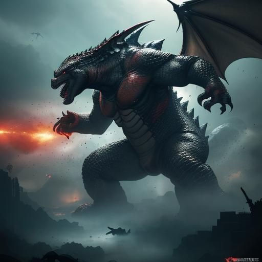 Godzilla Mutated - AI Generated Artwork - NightCafe Creator