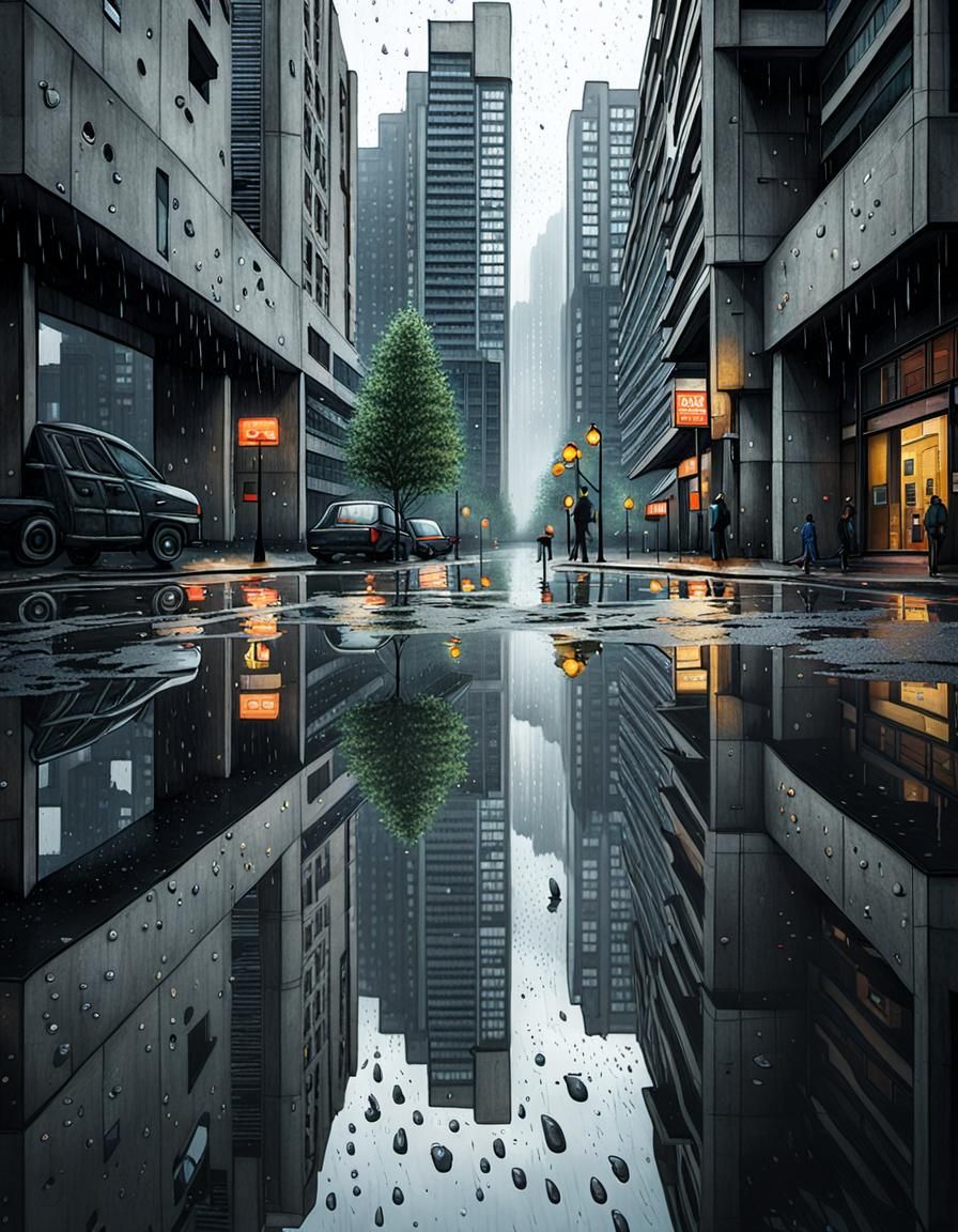 Rainy Day - AI Generated Artwork - NightCafe Creator