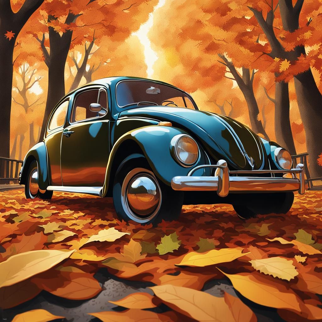 beetle in autumn - AI Generated Artwork - NightCafe Creator