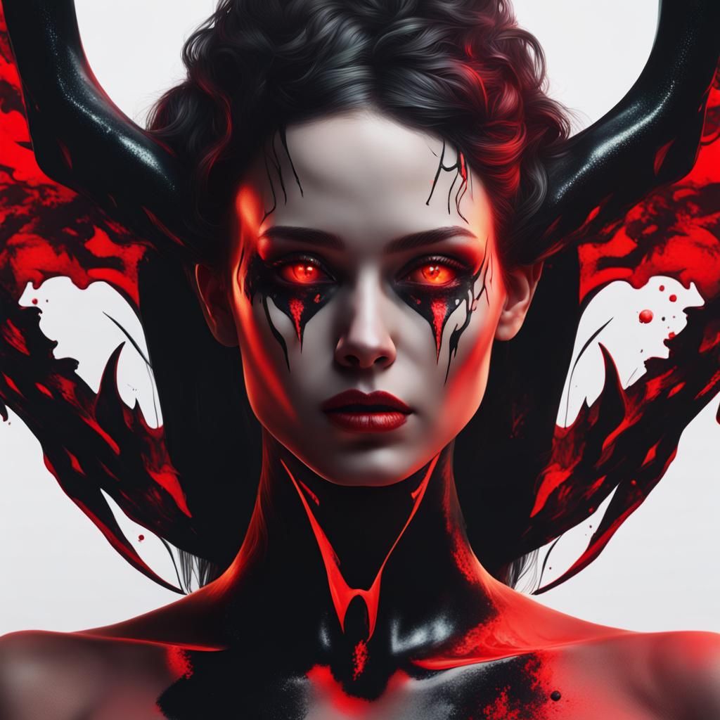 red and black devil - AI Generated Artwork - NightCafe Creator