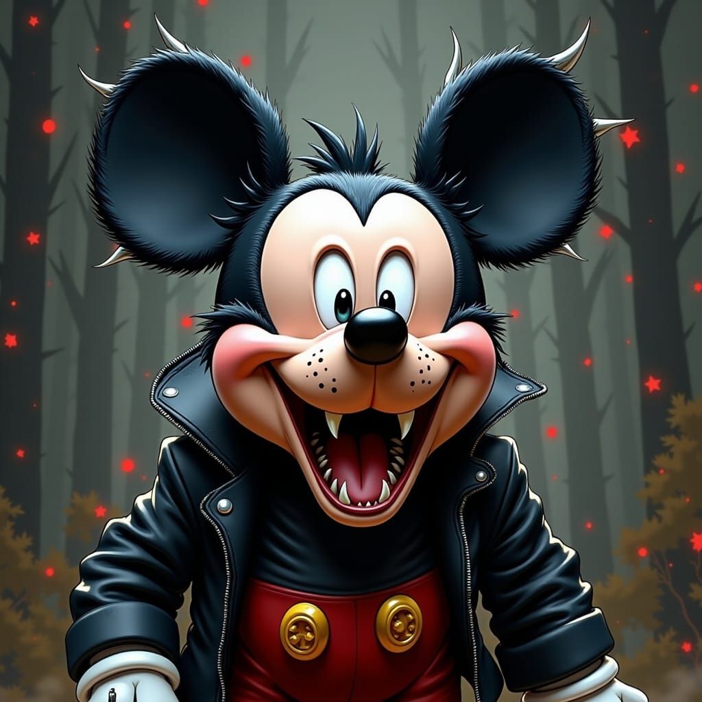 Mickey Mouse vamp - Vampire Mickey in Dark Disney Style