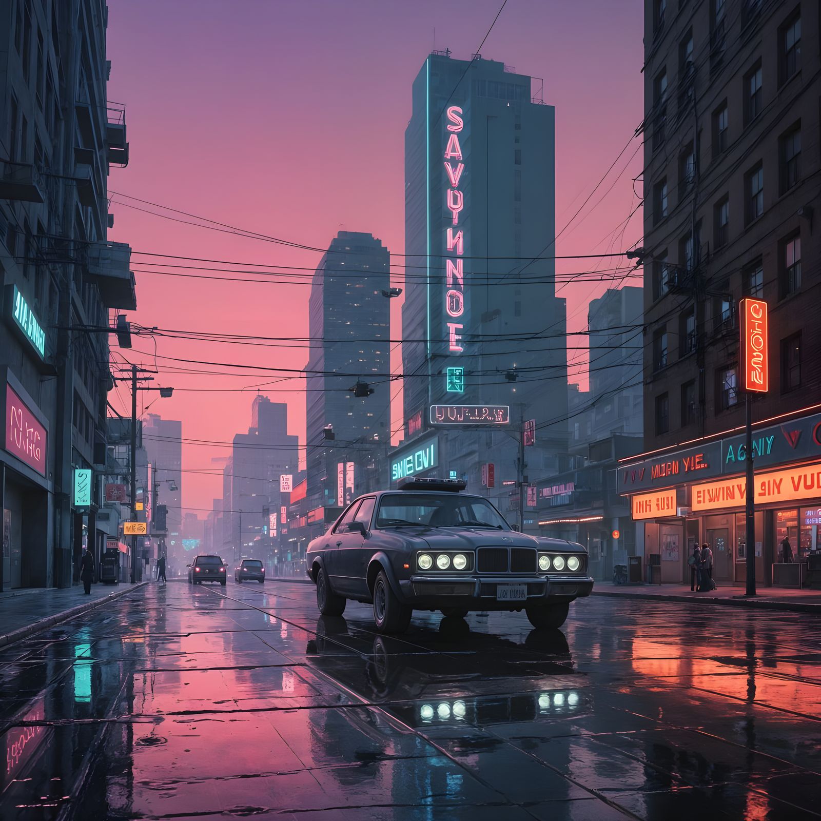 Groovy Neon Year 2025 Celebration - AI Art