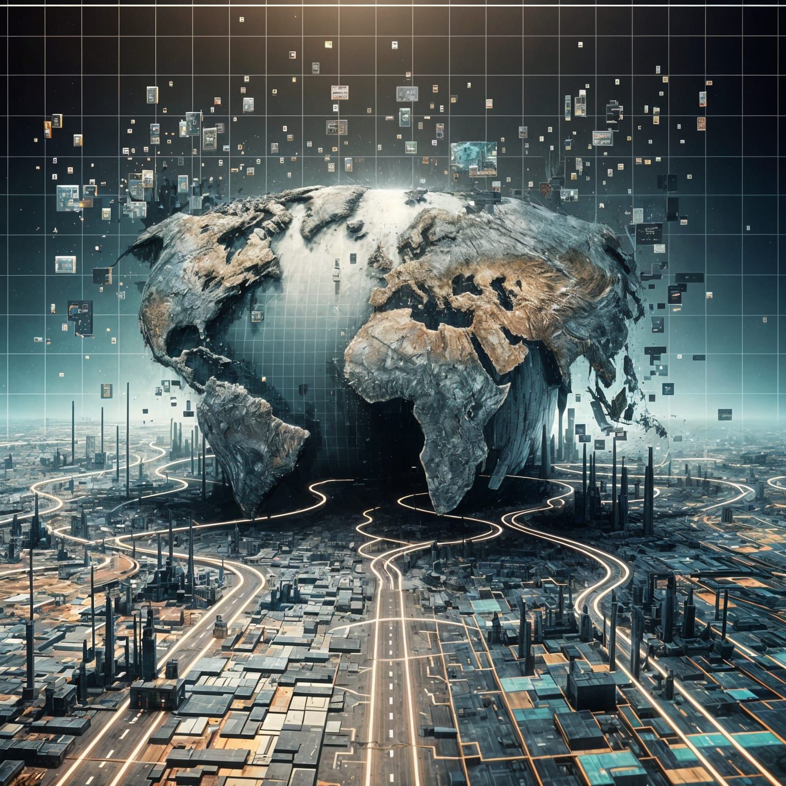 Surreal Digital Anomaly Maps Missing Data - AI Art