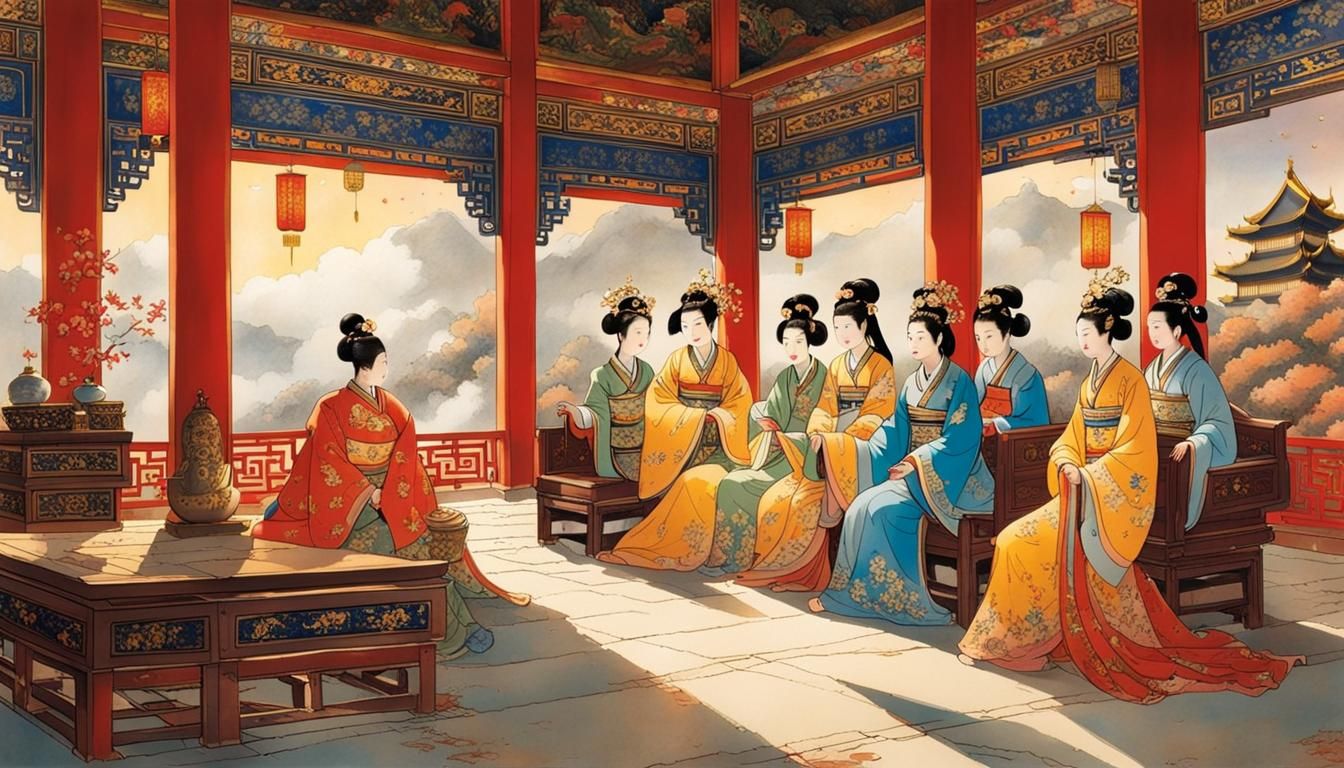 Concubines at the imperial court - AI Generated Artwork - NightCafe Creator