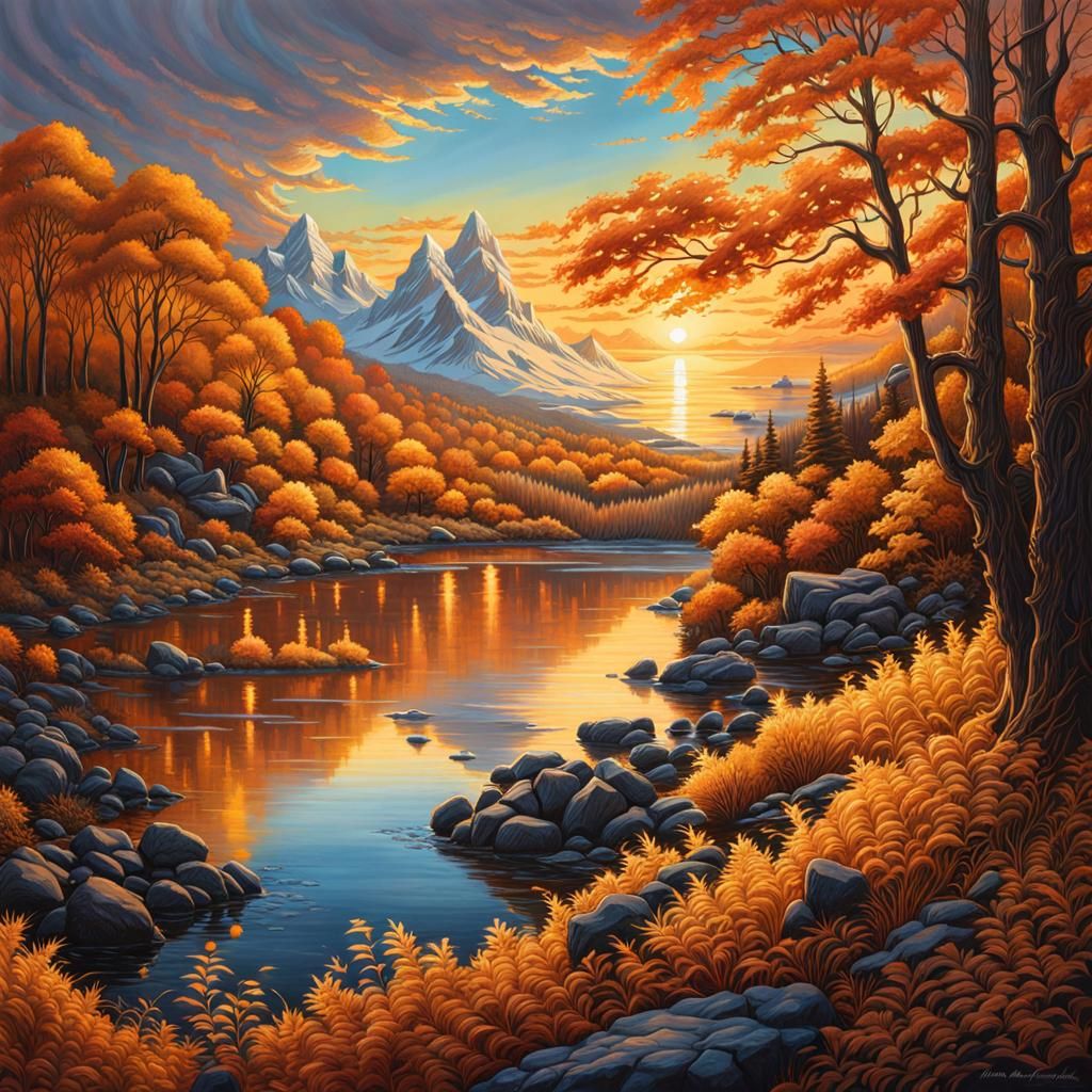 Last day of autumn - AI Generated Artwork - NightCafe Creator