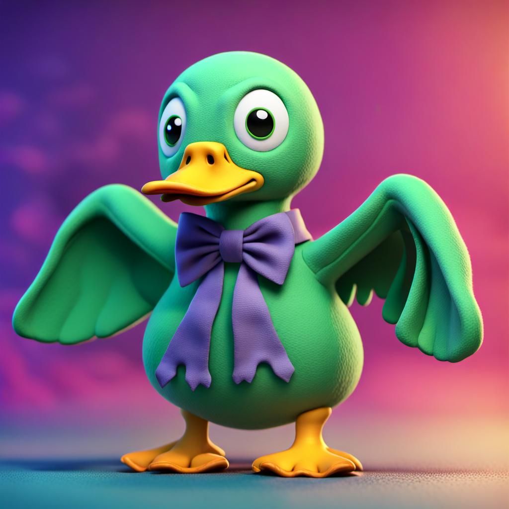 Cute plushie CGI Cthulhu Duck - AI Generated Artwork - NightCafe Creator