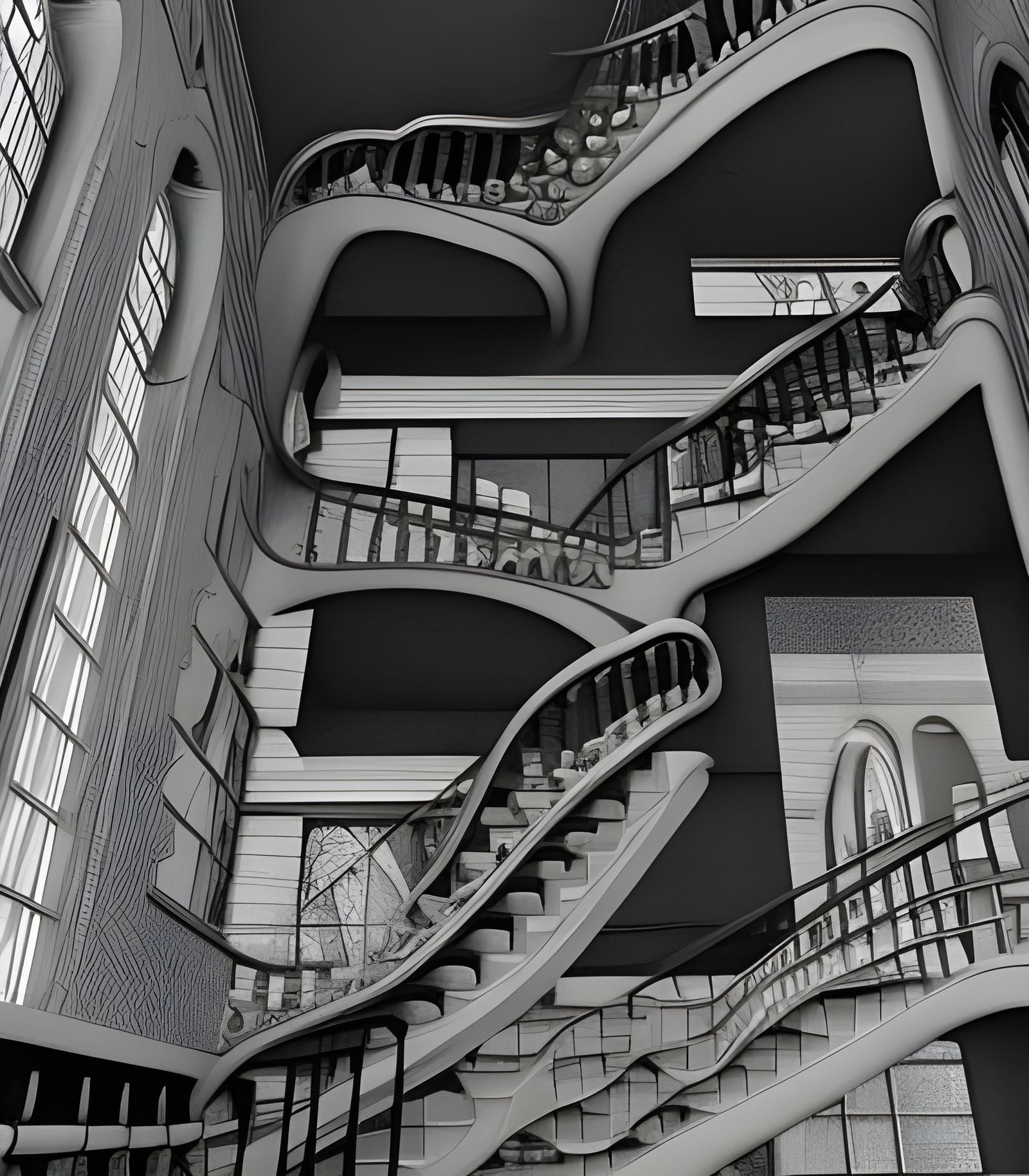 Stairs to my office!!! - AI Generated Artwork - NightCafe Creator
