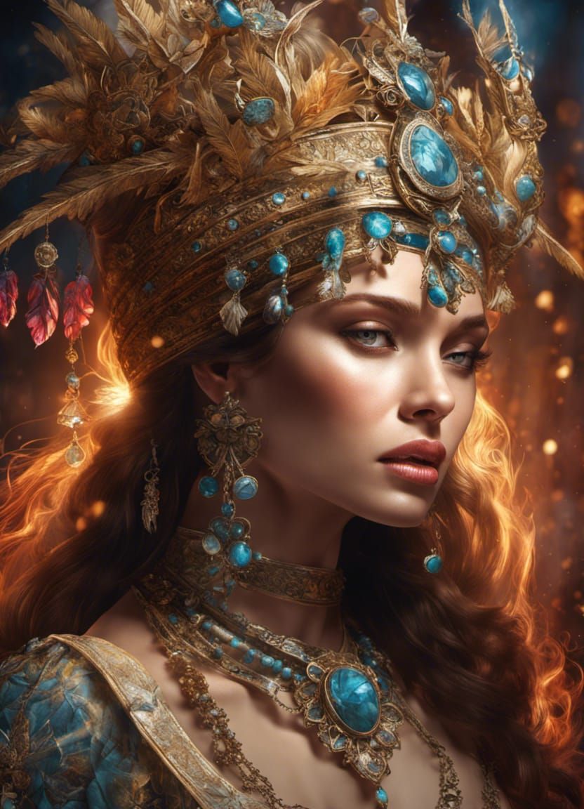 Face portrait photography of a majestic woman - AI Generated Artwork ...