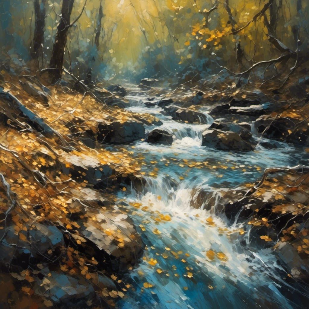 Spring Morning stream - AI Generated Artwork - NightCafe Creator