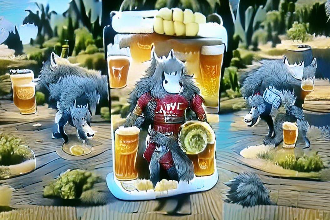 The beer wolf! - AI Generated Artwork - NightCafe Creator