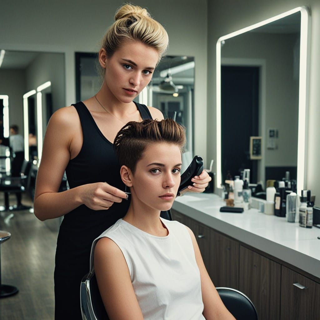 The strict Hairdresser - Futuristic Hairdresser Crafts Faux ...