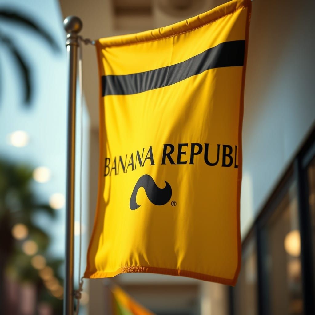 flag of the banana republic - Colorful Banana Republic Flag ...