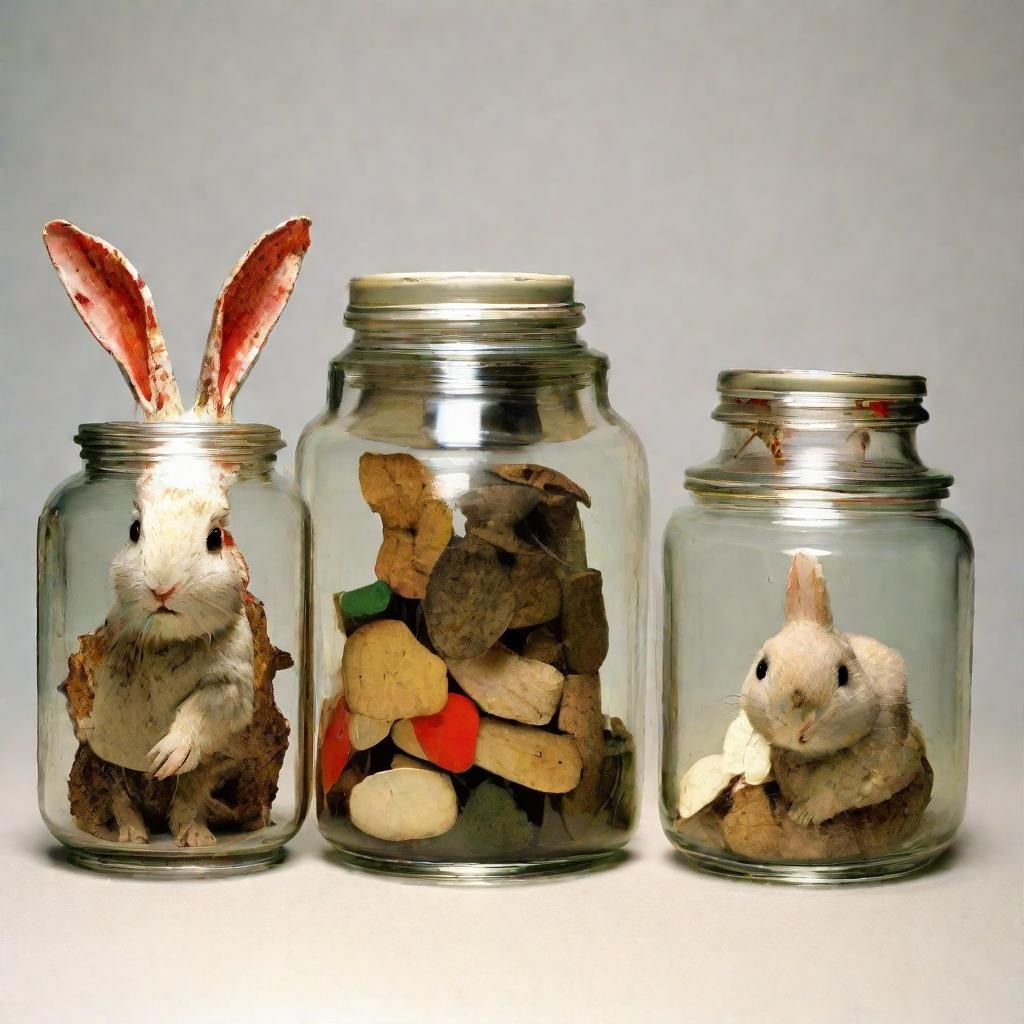 Mice and rabbit's head in the jar Things in jars by Andrei Rublev ...