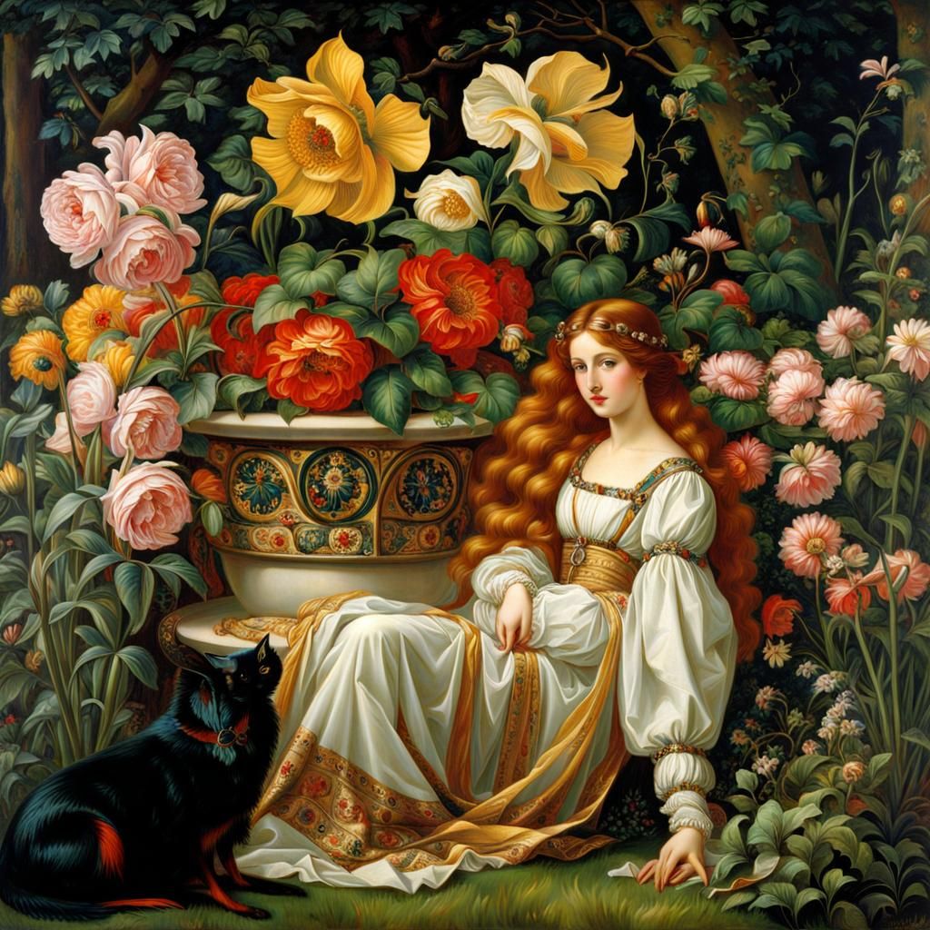 Pre-Raphaelite - AI Generated Artwork - NightCafe Creator